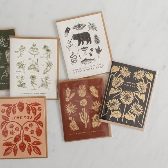 etsy | Party Supplies | Greeting Card Pack Set Of 7 Letterpressed Cards ...